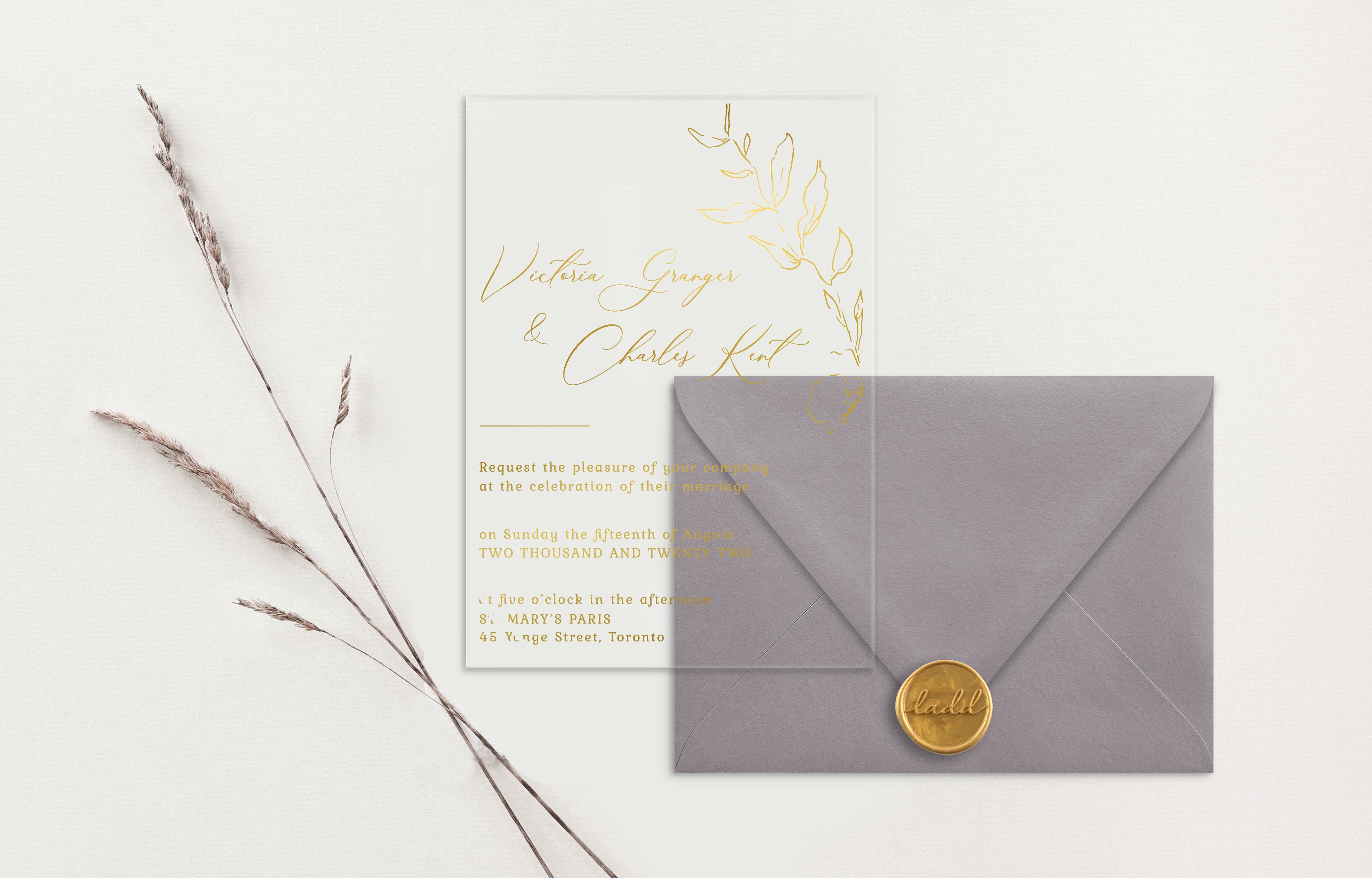 Victoria Acrylic Wedding Invitations – Ladd Stamps