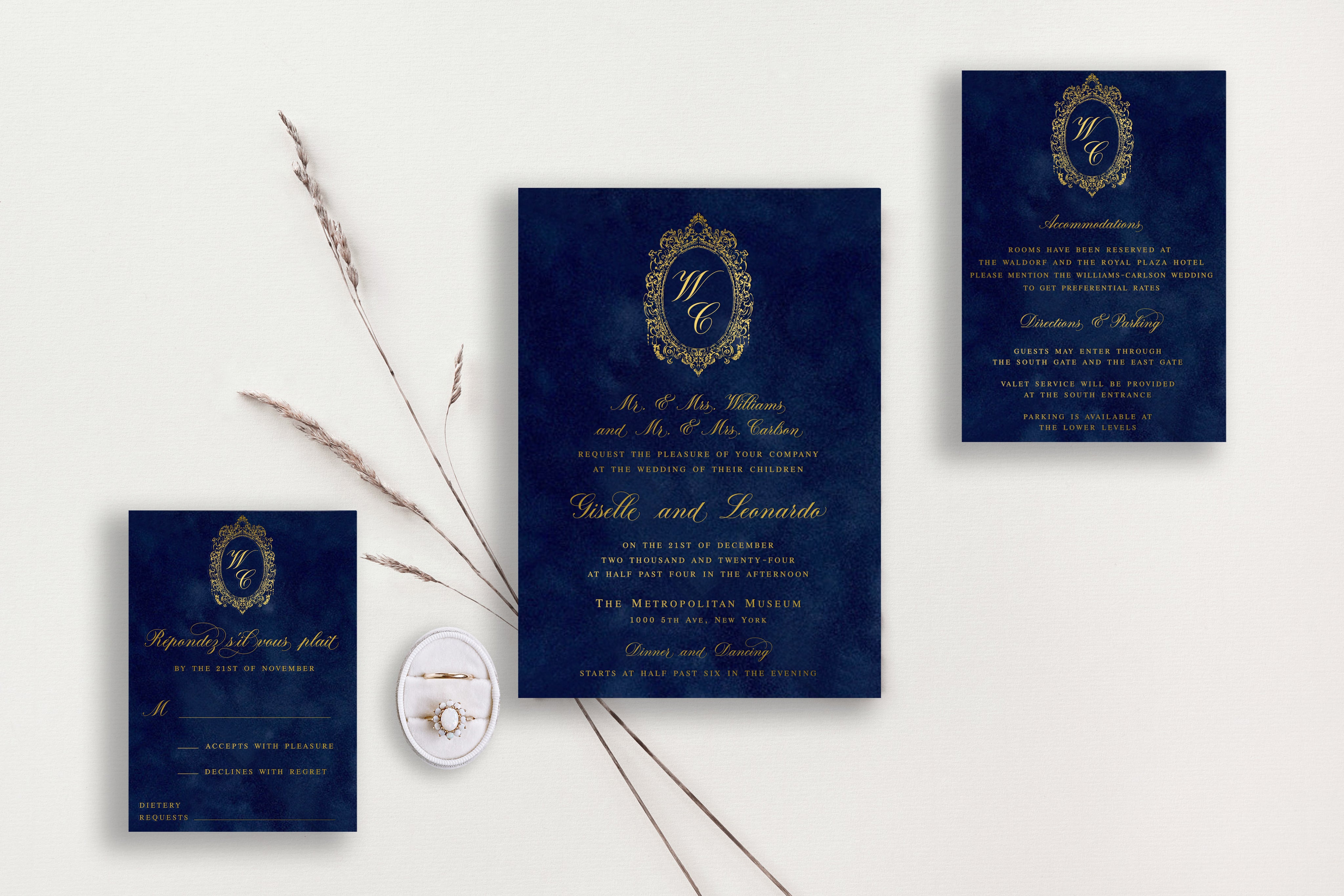 Giselle Velvet Wedding Invitations – Ladd Stamps