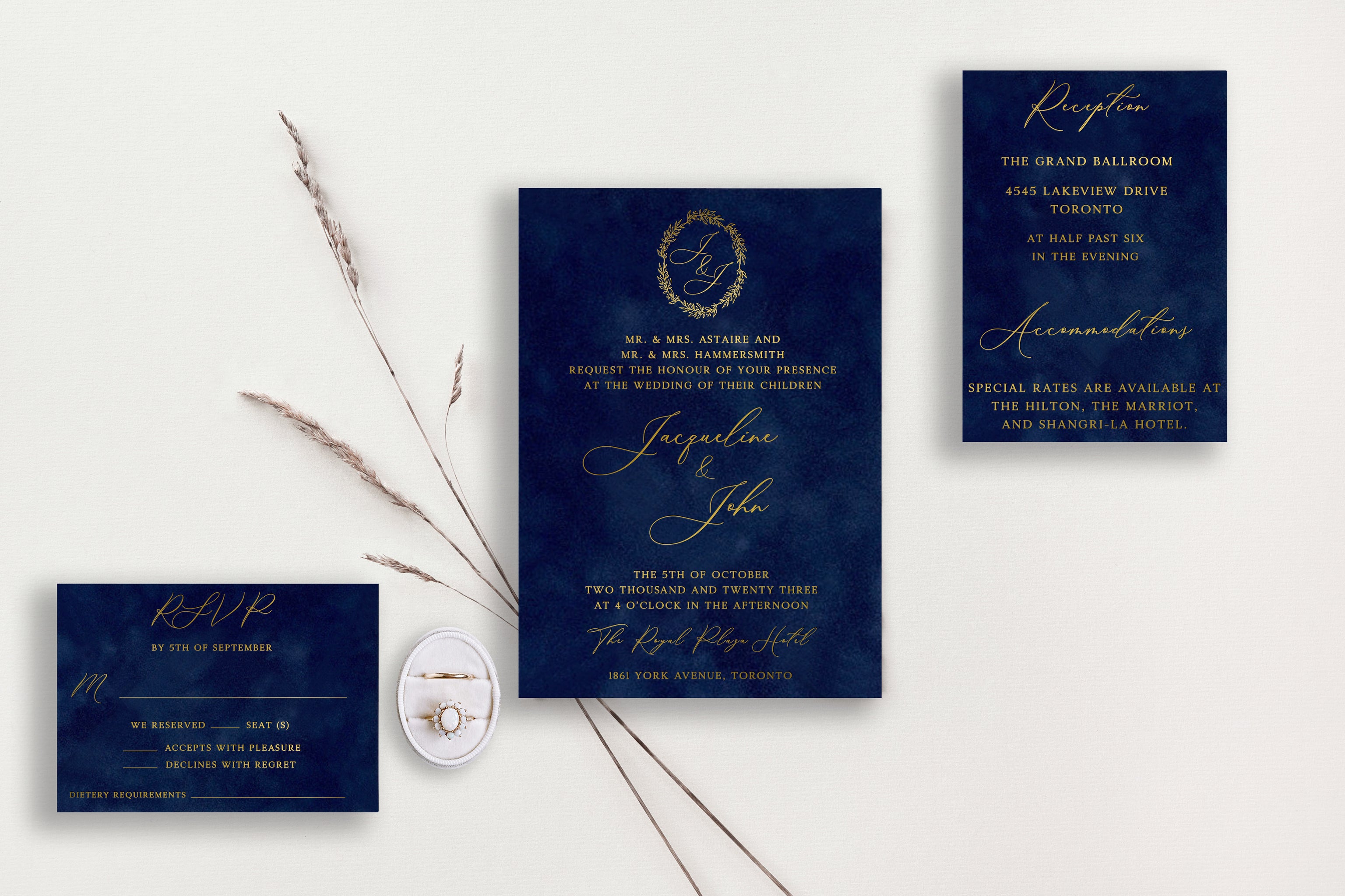 Jacqueline Velvet Wedding Invitations – Ladd Stamps