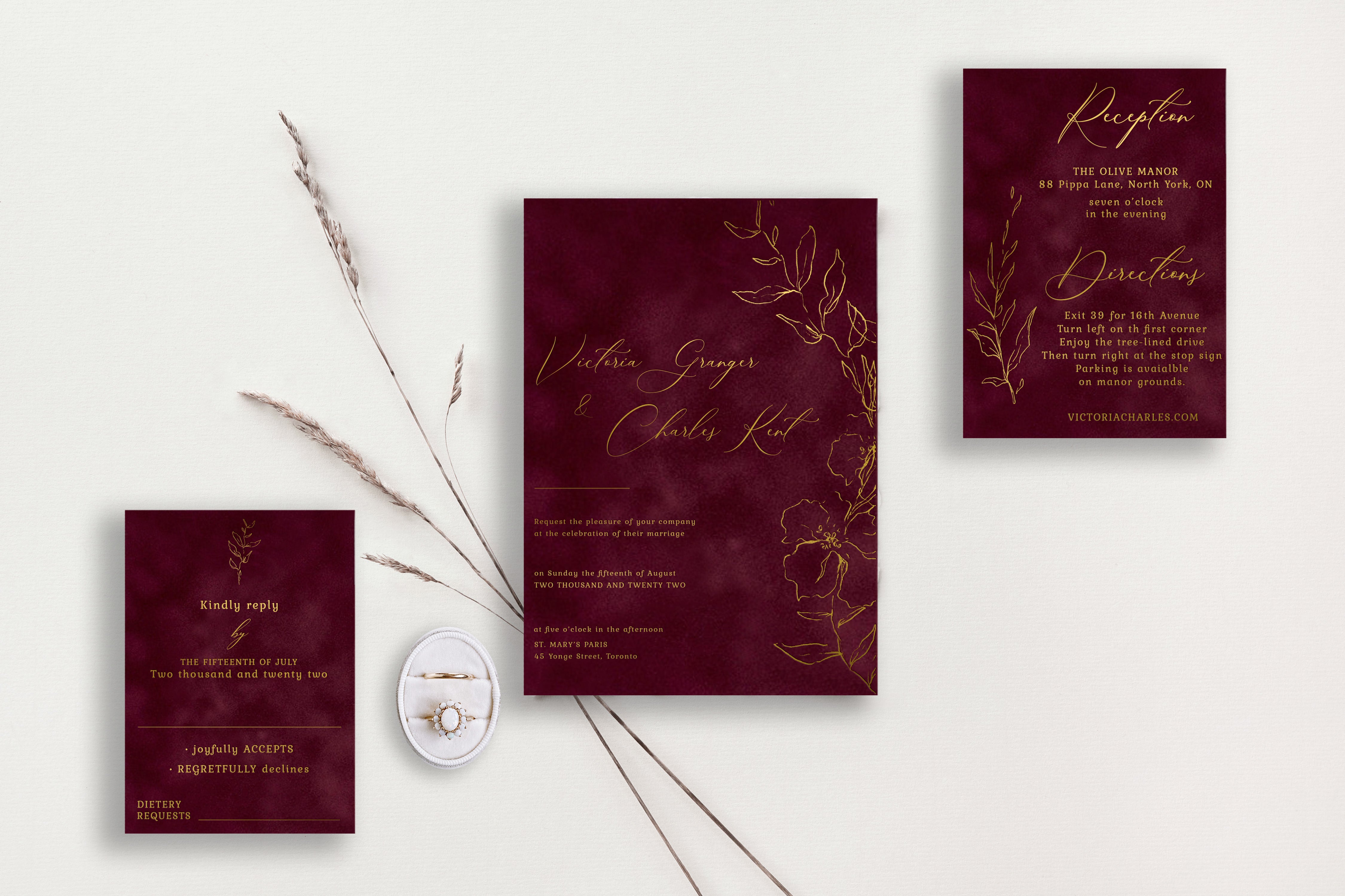 Victoria Velvet Wedding Invitations – Ladd Stamps