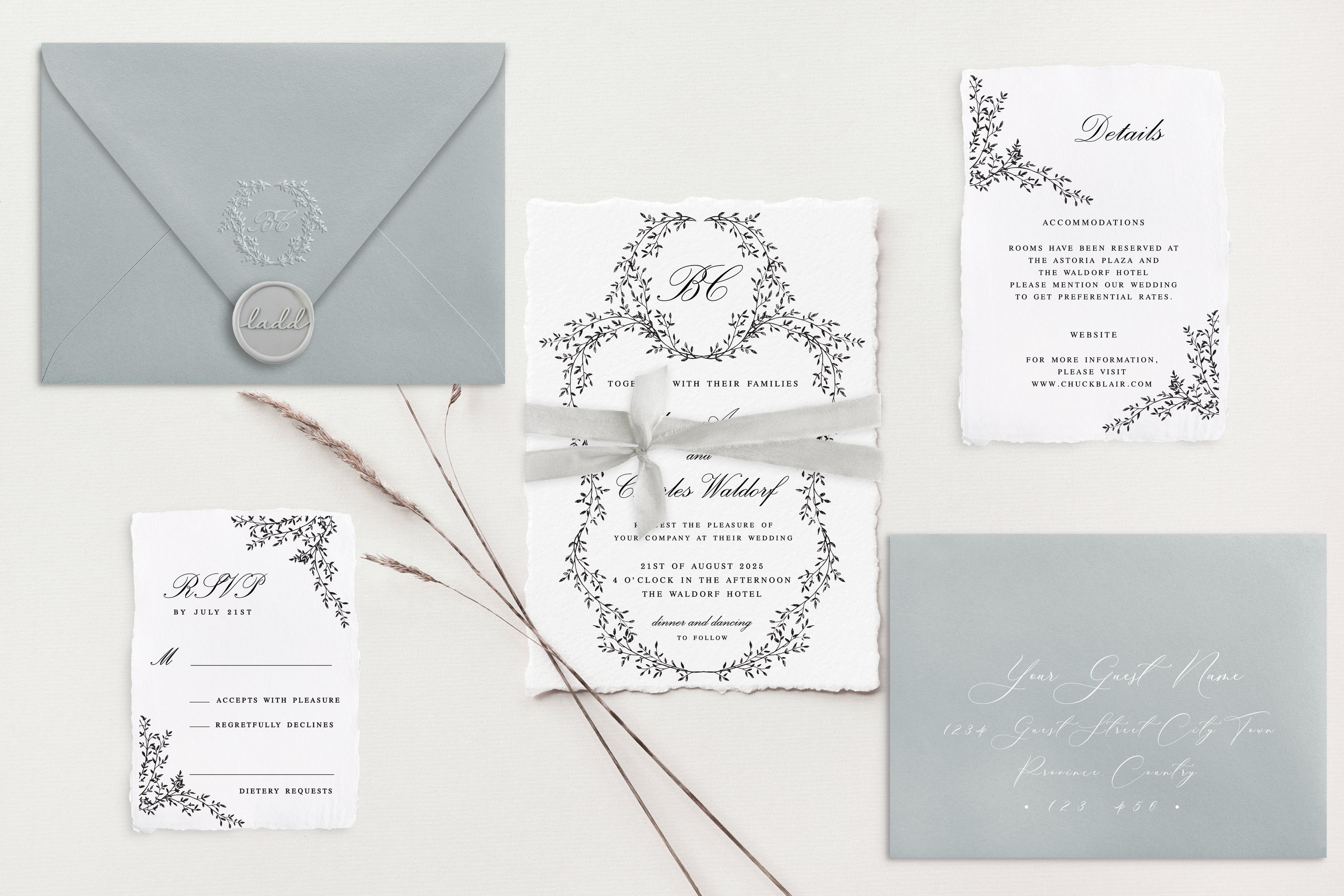 Invitations - Deckle Edge Cotton Paper – Ladd Stamps